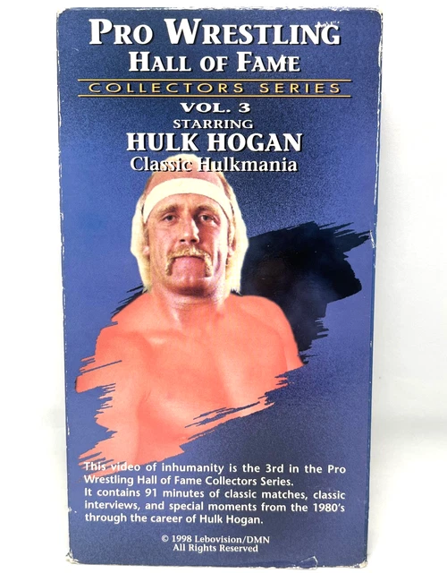 VTG PRO WRESTLING Hall of Fame VHS Volume 3 Hulk Hogan Classic ...