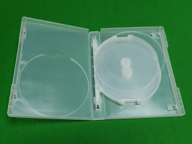 CLEAR REPLACEMENT EMPTY DVD Cover - Holds 6 Disc CD Storage Case 23mm ...