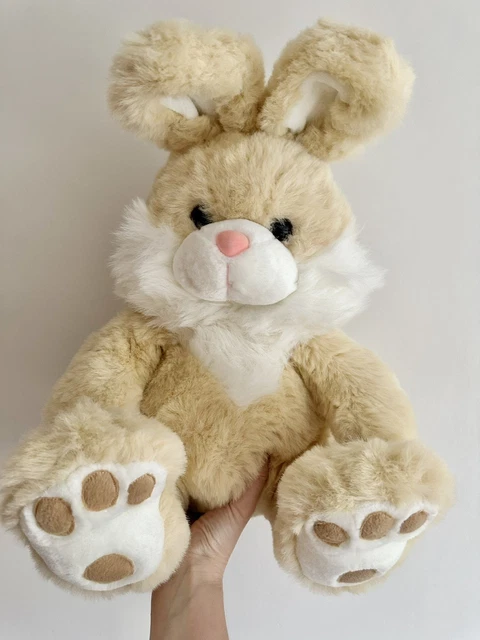 TELITOY BUNNY VINTAGE Beige Toffee Rabbit Soft Toy Plush Large Size 17 ...