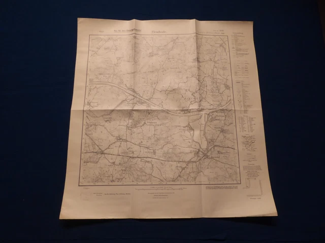MAP MEASURING TABLE sheet 1625 Flemhude, Kaiser Wilhelm Canal ...