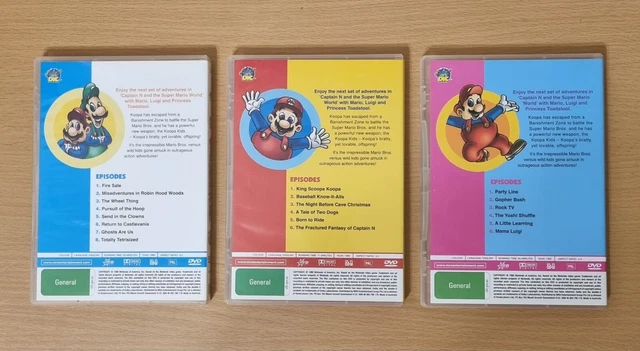 NINTENDO SUPER MARIO Word Original 1990 Cartoon TV Series DVD Set Vol 1 ...