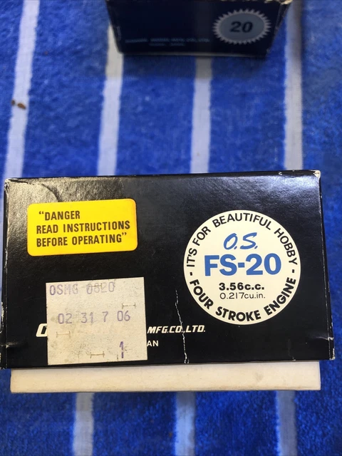 RARE OS MAX FS-20 2.56cc Four Stroke Engine RC Airplane Engine NOS NIB ...