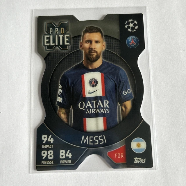 LIONEL MESSI PRO Elite X Chrome Shield XS 9 - Match Attax Extra 2022/23 ...