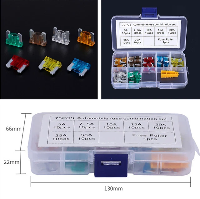 70X CAR MICRO Blade Fuse Assortment Kit 5A 7.5A 10A 15A 20A 25A 30A with Puller $22.28 - PicClick CA