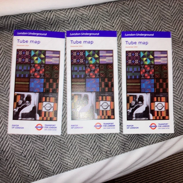 NEW 3 X TFL London Underground Tube Map December 2024 With New ...