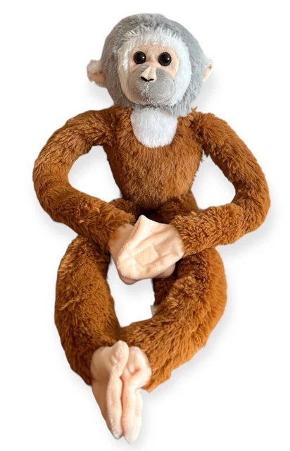 GIBBON MONKEY APE Soft Toy Hanging Hugging Hugger Deluxebase 20" Plush ...