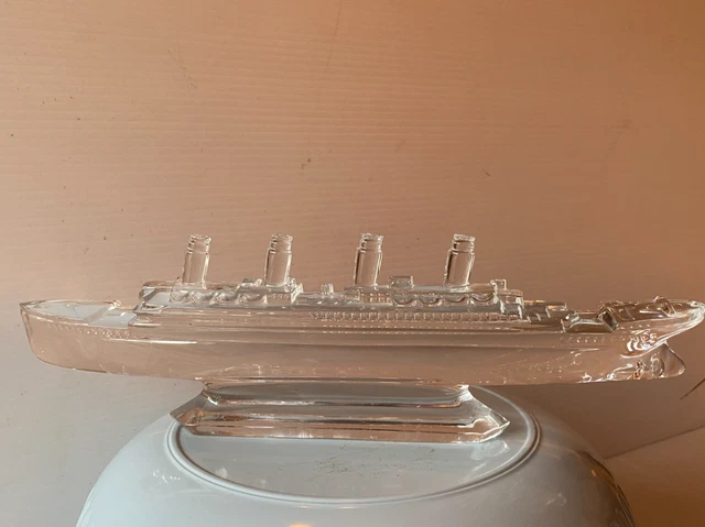 VINTAGE WATERFORD CRYSTAL Steamship Ocean Liner Titanic Boat Ship 11 ...