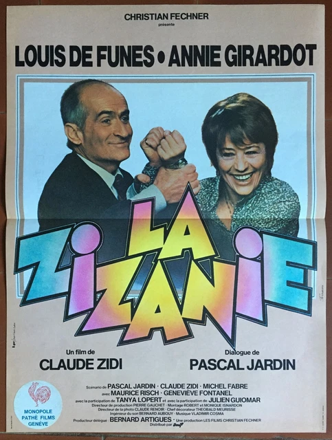 LA ZIZANIE AFFICHE cinéma 120x160 CLAUDE ZIDI, LOUIS DE FUNES, ANNIE ...