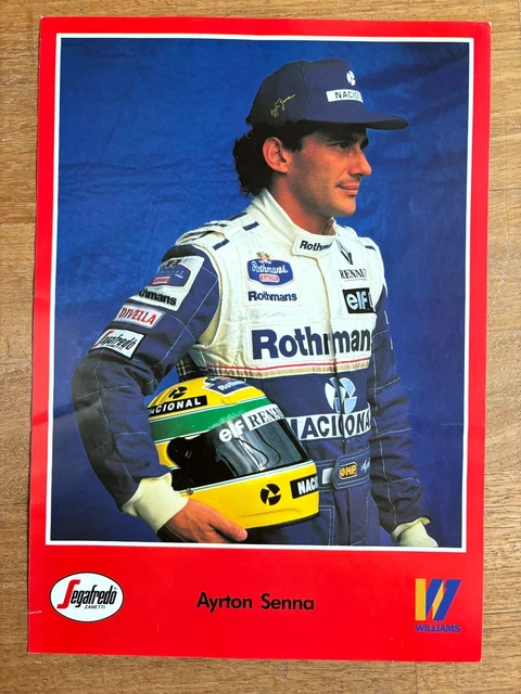 LOCANDINA 1994 SEGAFREDO ZANETTI Ayrton Senna Williams F1 FORMULA UNO CAR RACE EUR 34,90 ...