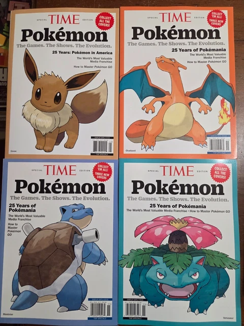 TIME MAGAZINE-POKEMON -SPECIAL Edition-Eevee-Venusaur-Blastoise ...