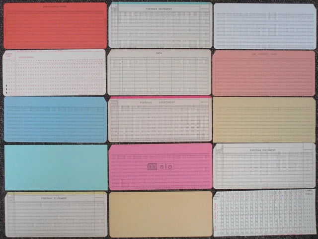 VINTAGE COMPUTER PUNCH cards - fifteen different $1.28 - PicClick