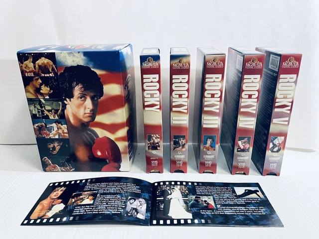 ROCKY VHS COLLECTION Commemorative 20th Anniversary Movie Gift Set RARE ...