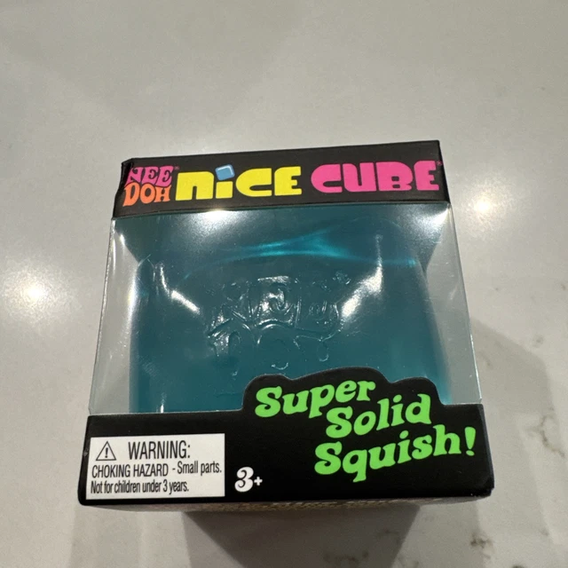 NEE DOH NICE Cube Super Solid Squish Blue Schylling 3+ Brand New Sealed ...