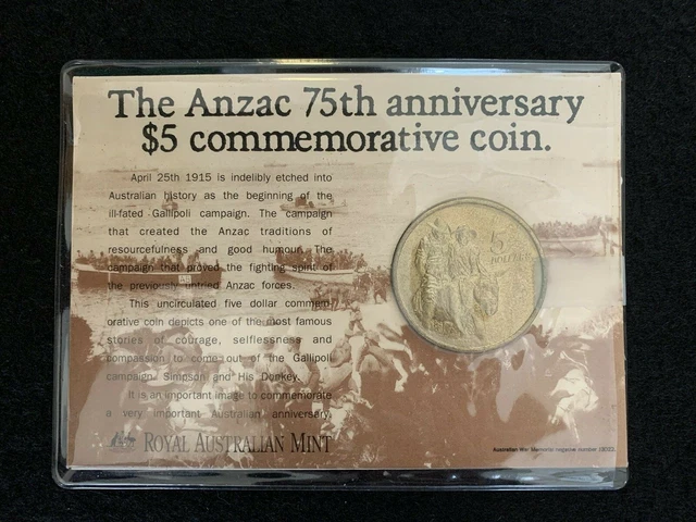 ROYAL AUSTRALIAN MINT Anzac 75th Anniversary $5 Coin EUR 14,59 ...