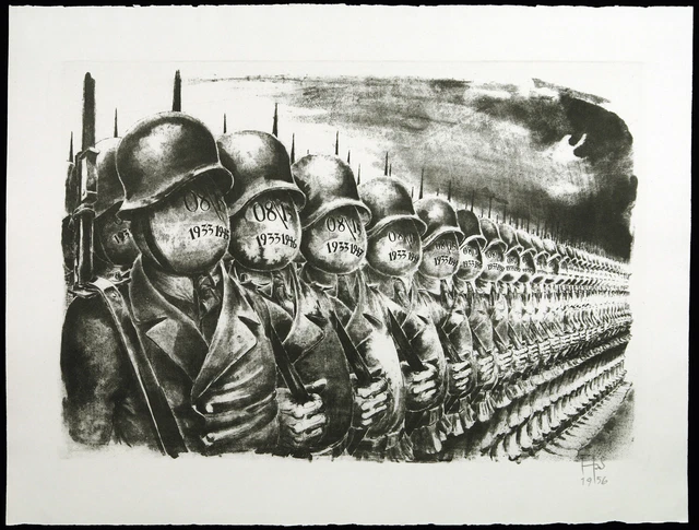 GDR/POLITICAL CARTOON, 1956. Heinz Paul SCHREITER (1908-1973 D ...