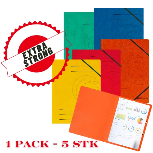 HERLITZ KLEMMMAPPE DIN A4 Mappe 5er Pack Eckspanner Sammelmappe ...