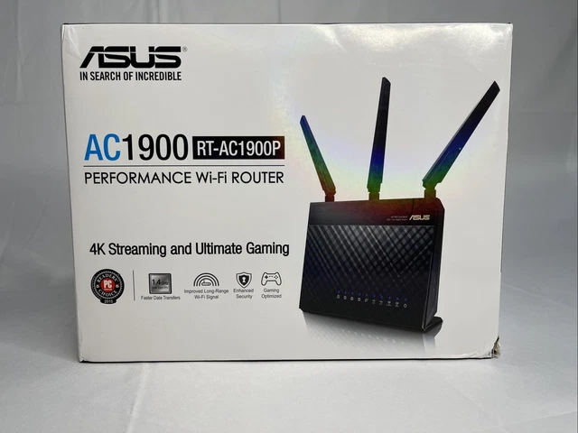 ASUS RT-AC1900P PERFORMANCE WI-FI Gigabit Router 4K Streaming and ...