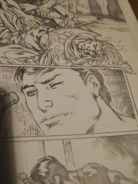 PLANCHE ORIGINALE BD Warlord Of Mars #21 Page 7 - Signé Leandro SUPERBE ...