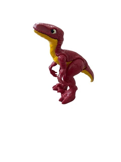 FISHER PRICE IMAGINEXT Red Velociraptor Raptor Dinosaur Poseable 4 ...