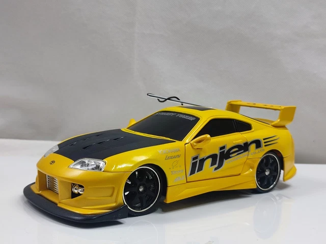 RMZ CITY 1/24 Toyota Supra MK4 R/C JDM Model Car Injen Yellow Tuner ...