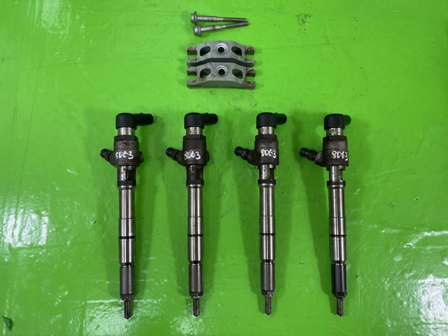 VW GOLF MK6 Set Of 4X Fuel Injectors 1.6 Tdi Diesel 03L130277B 2009 ...