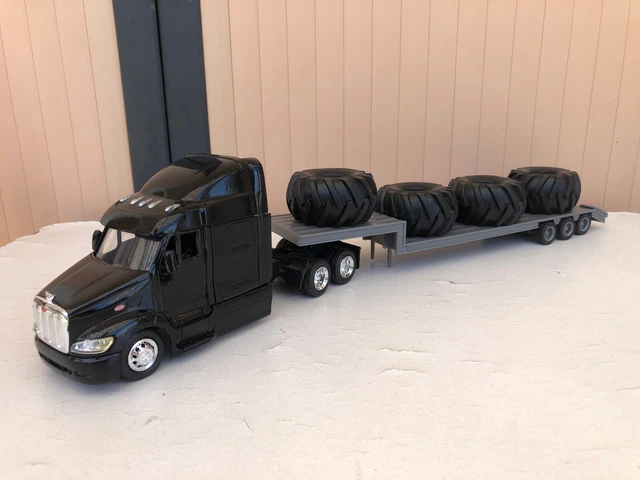 PETERBILT MODEL 387 6x4 sr porte engin avec 4 pneus NewRay au 1/43 EUR ...