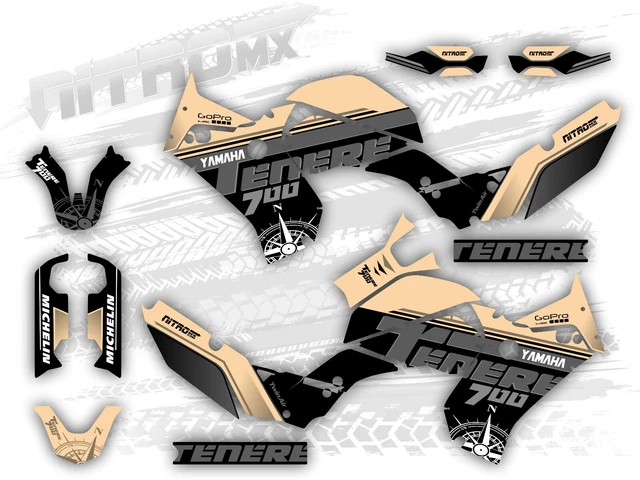 YAMAHA TENERE 700 T7 2019 2020 2021 2022 2023 Graphics Kit Decals by ...
