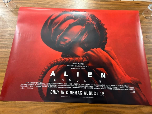 ALIEN ROMULUS - 30”x40” Cinema Quad Poster / Red / Face Hugger / Dbl ...