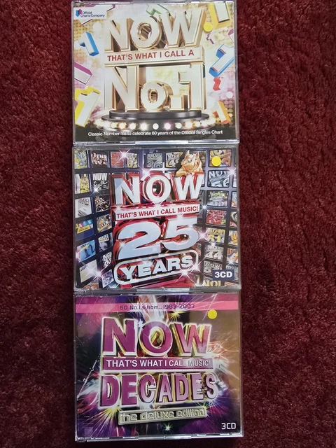 NOW THATS WHAT I Call Music ,decades,25 Years & No.1s 3 X 3cd Sets ...