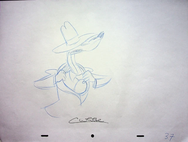 WHO FRAMED ROGER RABBIT Production Signed Collin White Hand Drawn ...