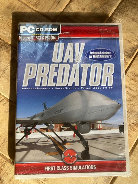 UAV PREDATOR FIRST Class Simulations Flight Simulator FSX and 2004 £6. ...