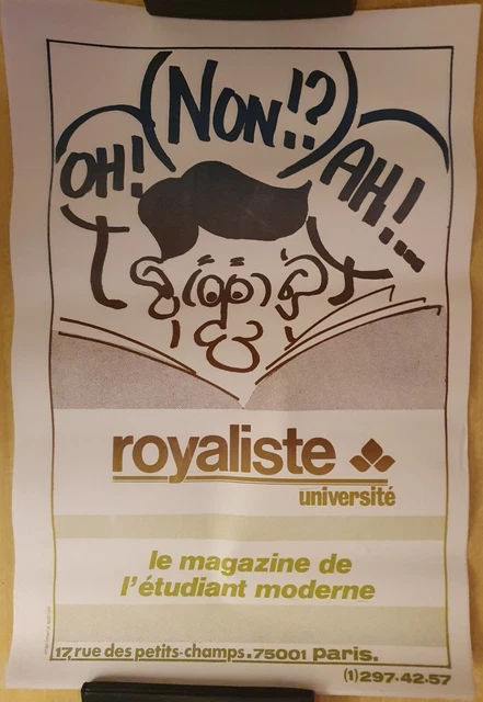 AFFICHE MAGAZINE ROYALISTE Université NAR Nouvelle Action Royaliste ...
