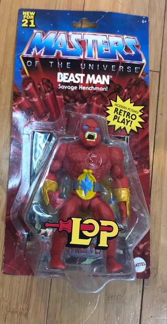 MOTU BEAST MAN LOP Masters Of The Universe Origins Wave 6 Retro Mattel ...
