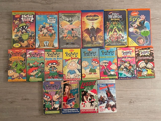 RUGRATS NICKELODEON VHS Lot of 18 Clarissa Jimmy Neutron Hey Arnold ...