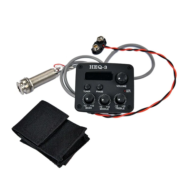 ACOUSTIC GUITAR 3-BAND Preamp EQ Pickup Equalizer System LCD Guitar ...
