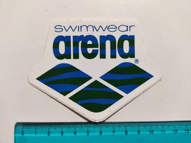 ADESIVO ARENA SWIMWEAR STICKER AUTOCOLLANT 80s AUFKLEBER VINTAGE ...