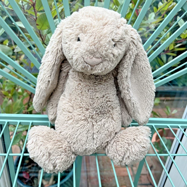 JELLYCAT MEDIUM BEIGE Bashful Bunny Rabbit Soft Cuddly Plush Toy 12" WHITE57 £14.99 - PicClick UK