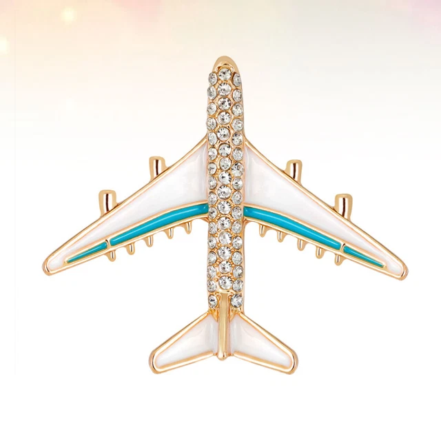 BROCHE AVION RÉTRO Foulards De Mode Personnalité Épingle À Nourrice EUR ...