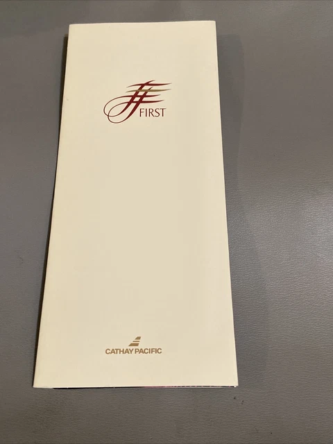 CATHAY PACIFIC Airline FIRST Ticket Jacket $14.00 - PicClick CA