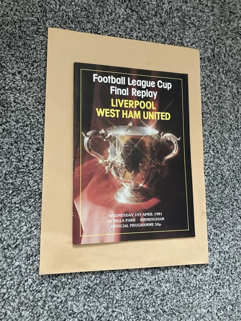 LIVERPOOL V WEST Ham 1981 League Cup Final Replay Programme. £3.29 ...