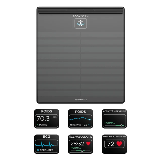WITHINGS BODY SCAN - Bilancia Connessa WIFI Pesa-Persone Impedenzometro ...
