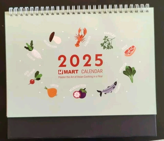 H MART KOREAN Market Calendar, 2025 $7.50 - PicClick