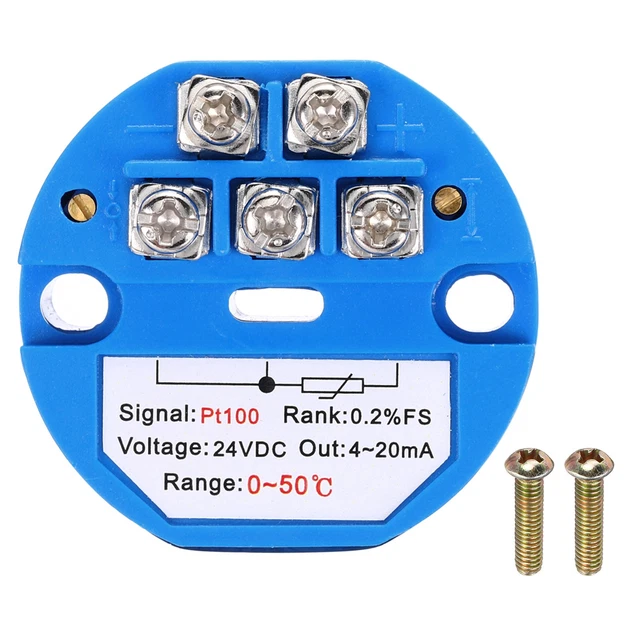 0-50C RTD PT100 Temperature Sensor Transmitter Module 4-20MA DC24V $15. ...