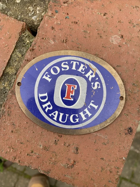 BRASS BRONZE SIGN FOSTERS DRAUGHT £14.00 - PicClick UK