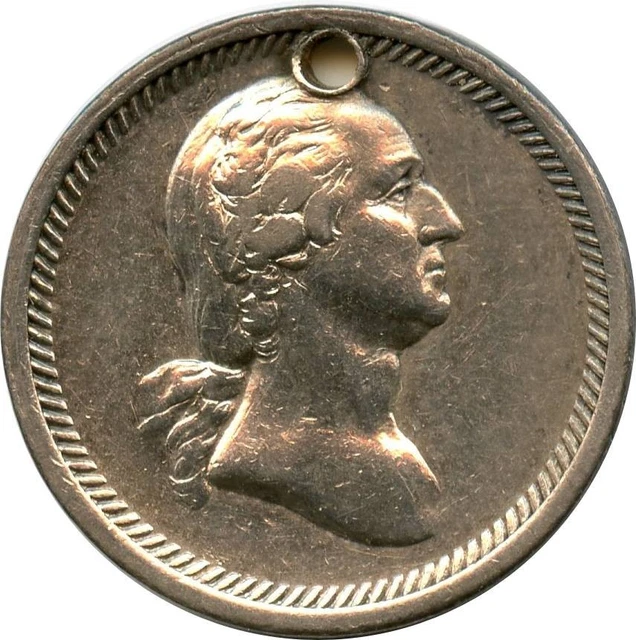 GEORGE WASHINGTON 1876 Liberty Bell George Soley Silver 18mm Token ...