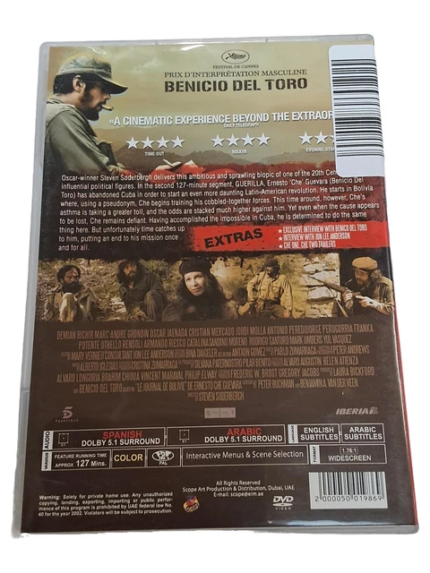 CHE PART 2 DVD Benicio Del Toro Steven Soderbergh Biopic Revolution EUR ...