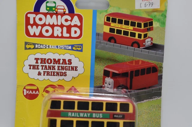 BULGY MOTORIZED RED Bus 1995 TOMY Thomas & Friends Trackmaster Railway ...