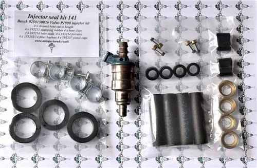 VOLVO P1800 COMPATIBLE Bosch 0280150036 Fuel Injector Seal & Hose Kit ...