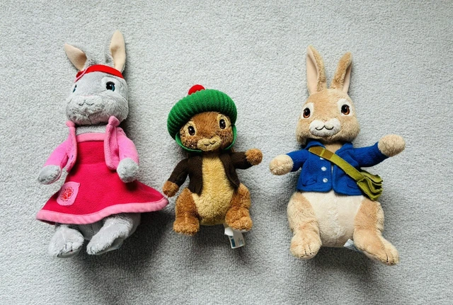 TALKING PETER RABBIT And Lily, Plus Benjamin Bunny Plush Toys Set £6.95 ...