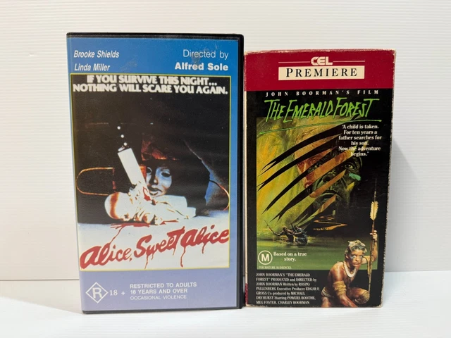 ALICE SWEET ALICE & The Emerald Forest VHS Tapes Lot (2) Horror ...